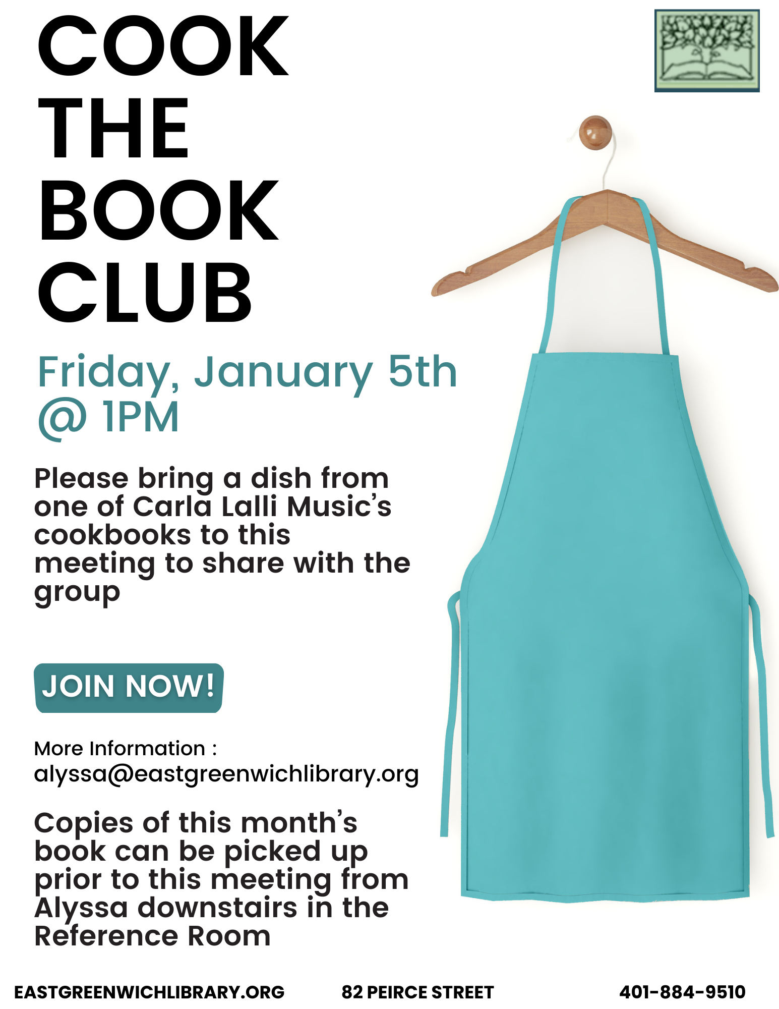 Cook the Book Club | East Greenwich Free Library