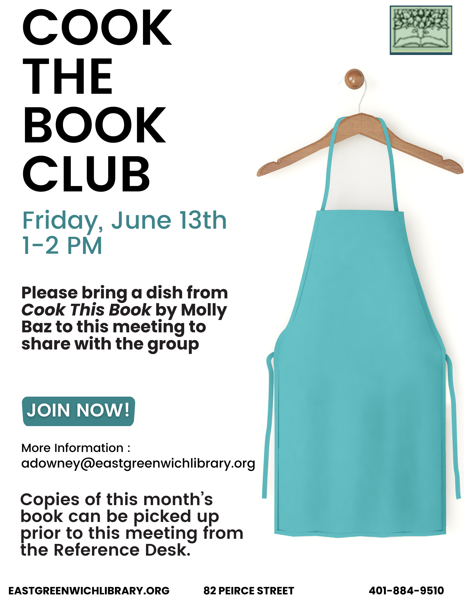 Cook the Book Club | East Greenwich Free Library