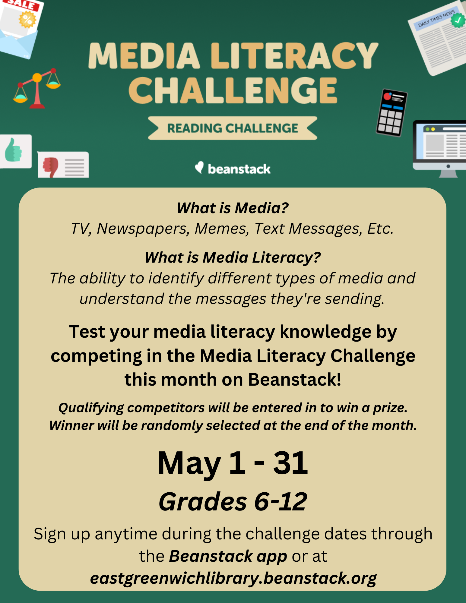 Media Literacy Challenge (Online) | East Greenwich Free Library